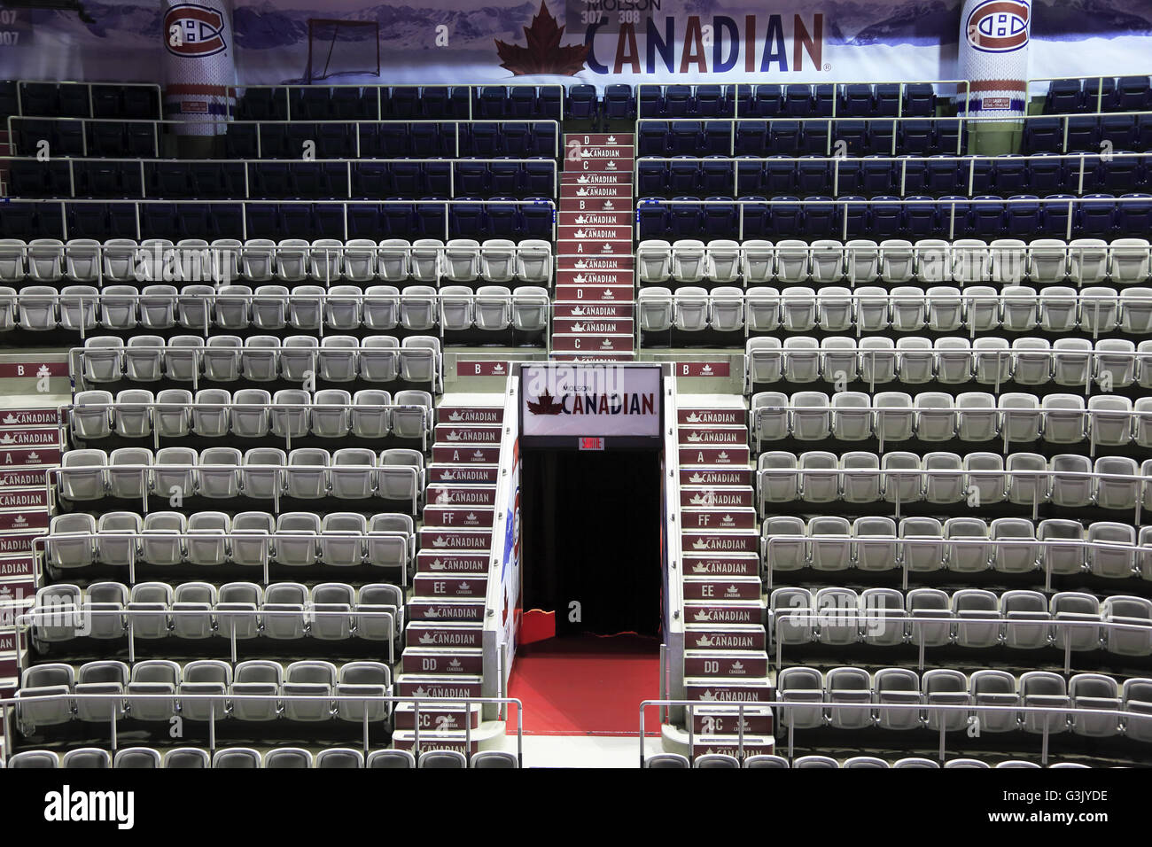Interior view of Centre Bell aka Bell Center home of National Hockey ...