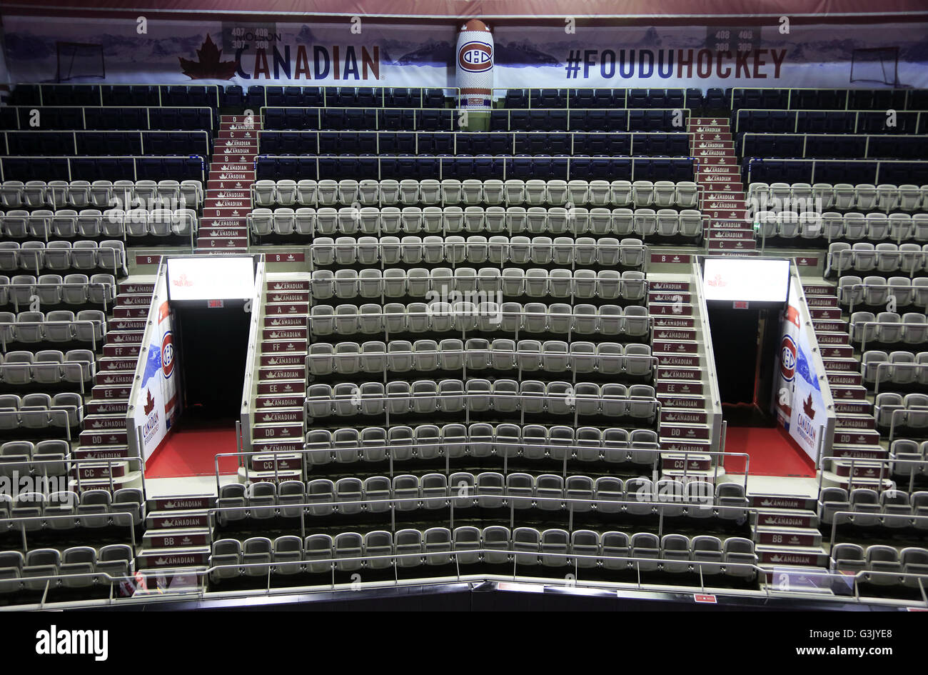 Interior view of Centre Bell aka Bell Center home of National Hockey ...