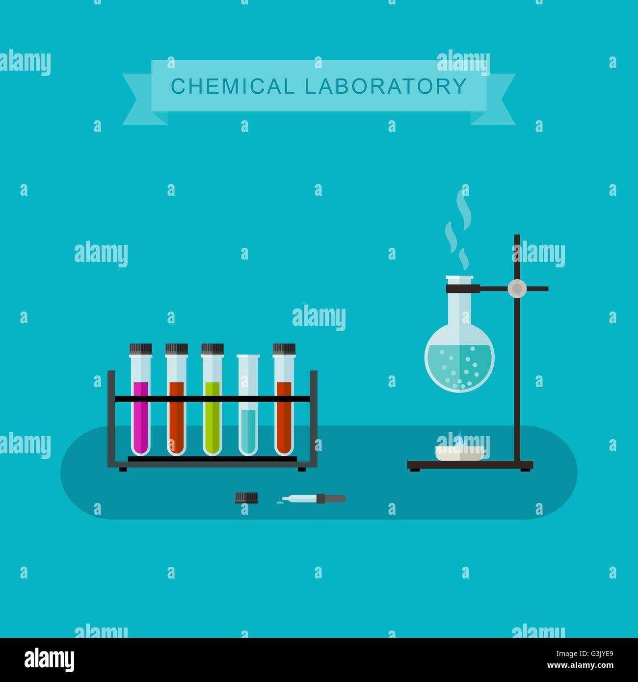 Chemical laboratory banner Stock Vector Image & Art - Alamy