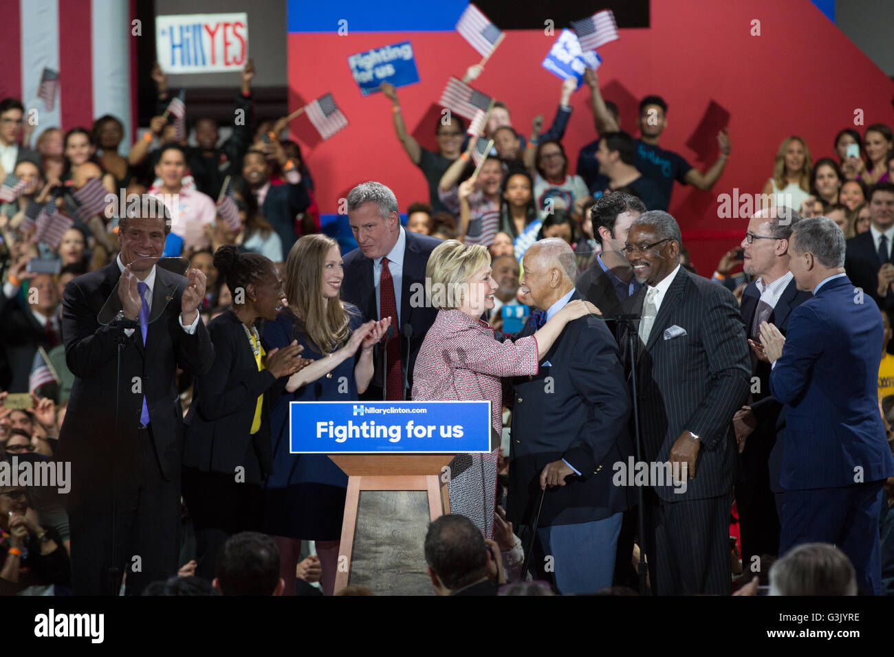 New York City, United States. 19th Apr, 2016. Hillary Clinton at the ...