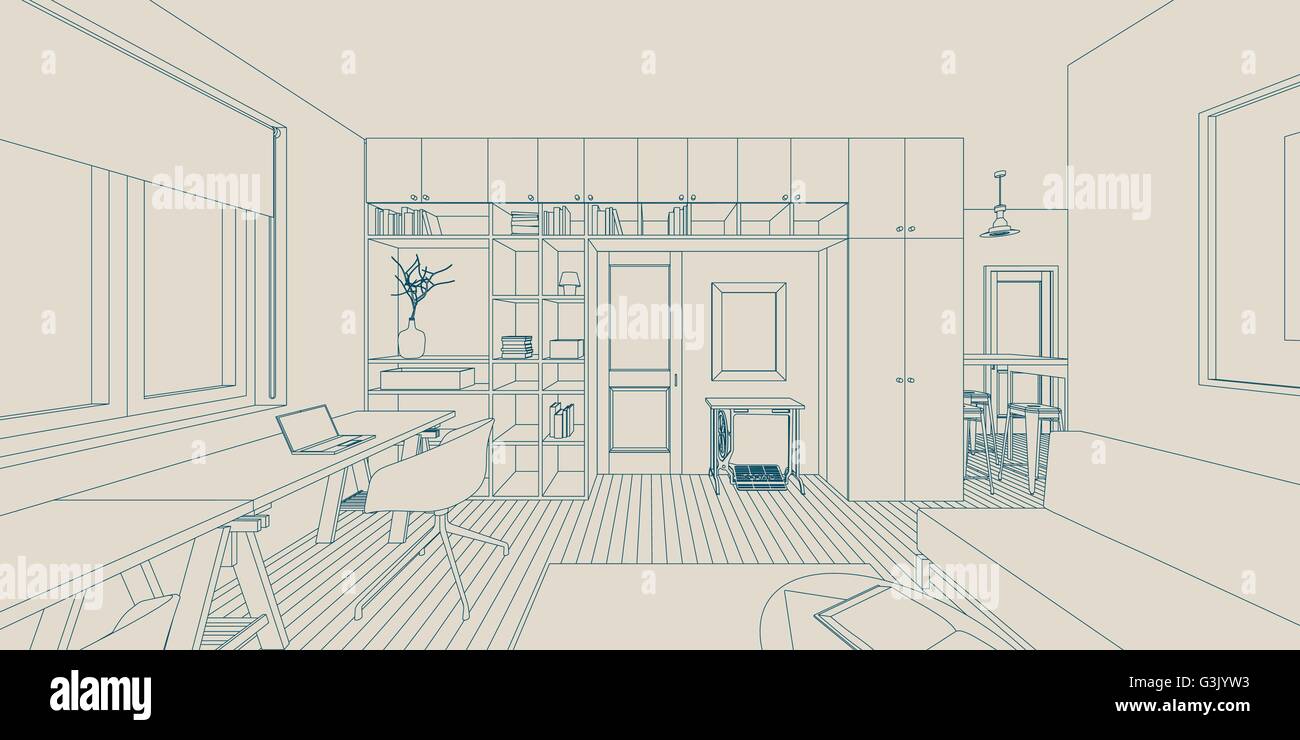 Architectural ceiling sketch Stock Vector Images - Alamy