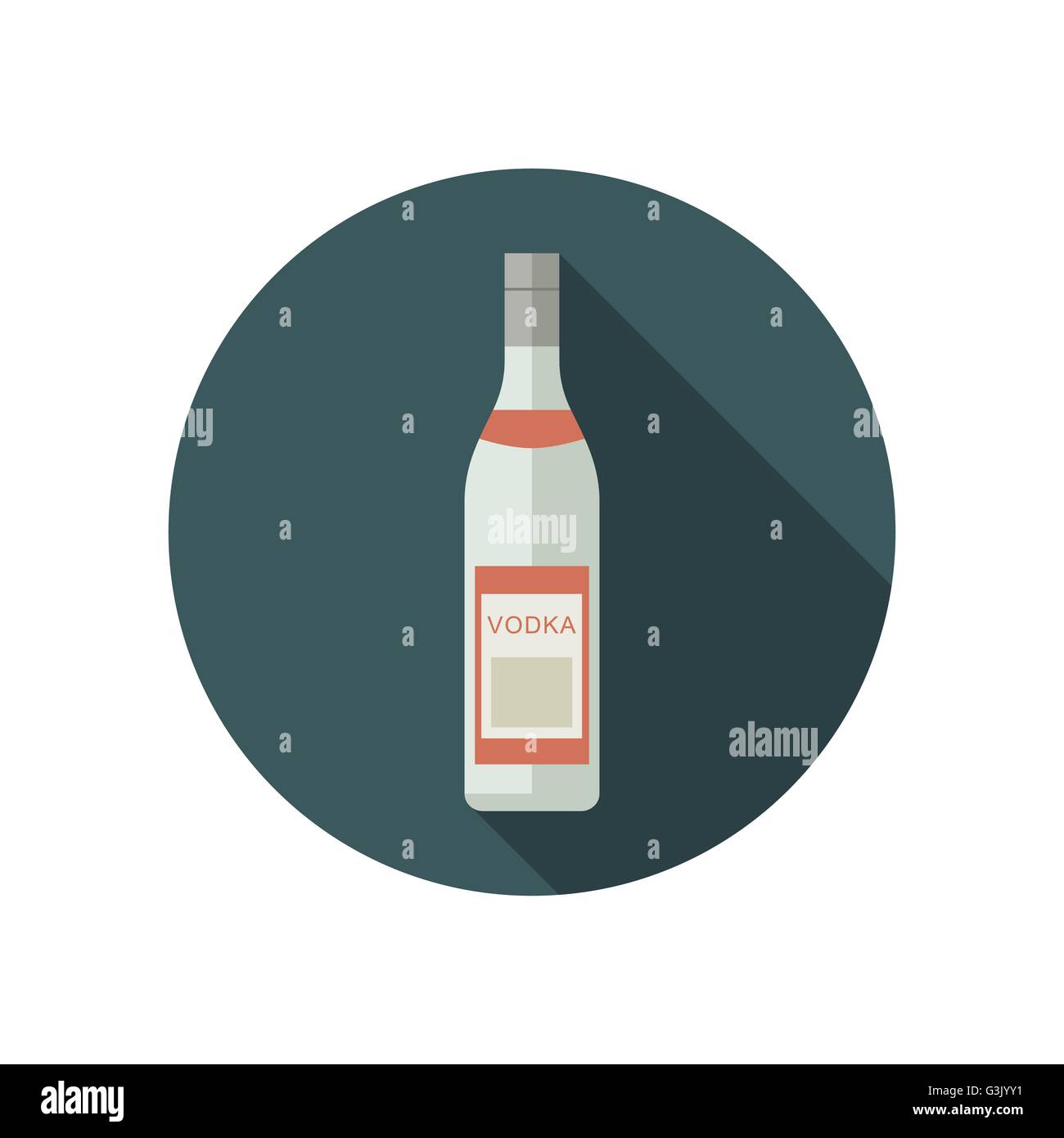 Vodka icon in flat style Stock Vector Image & Art - Alamy