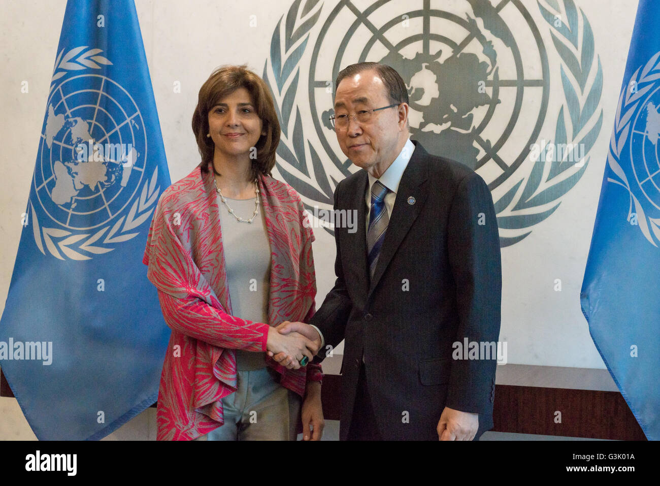 New York, United States. 18th Apr, 2016. Maria Angela Holguin Cuellar ...