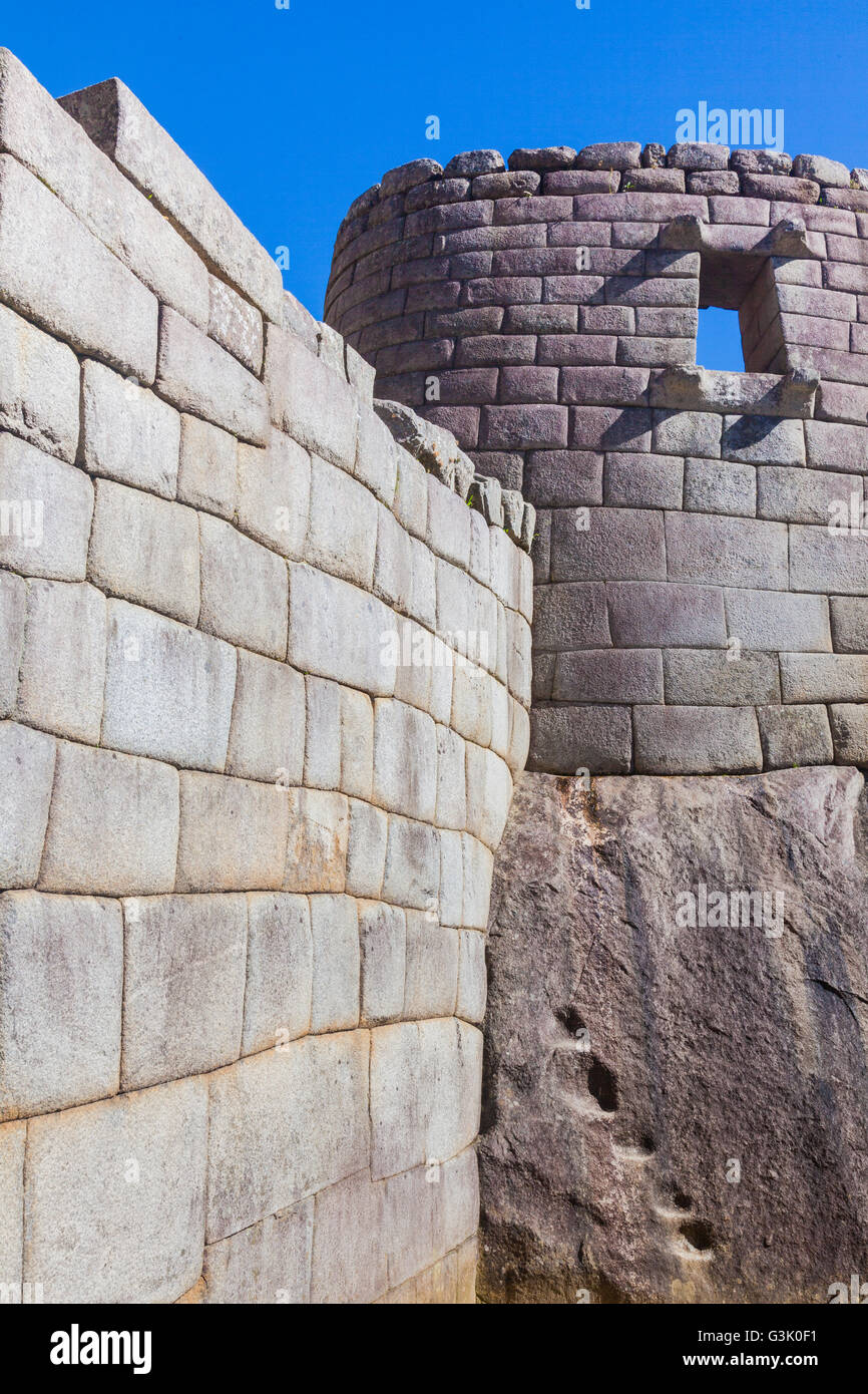 South facing trapezoidal opening in the Temple of the Sun at Machu ...