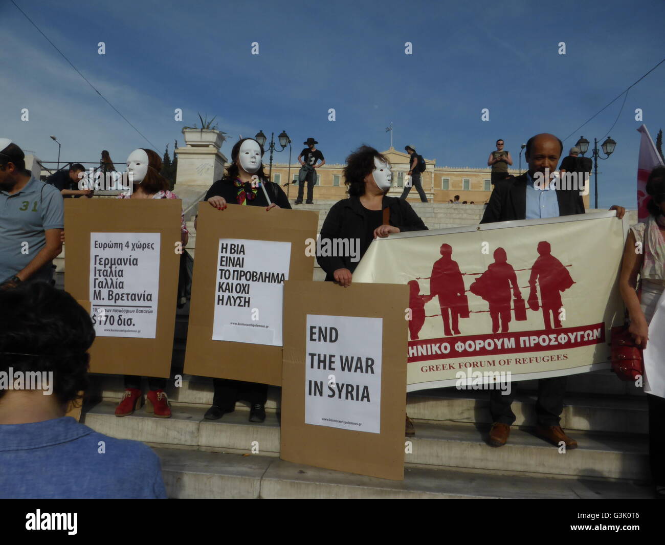 Athens, Greece. 17th Apr, 2016. 'World Without War' movement ...