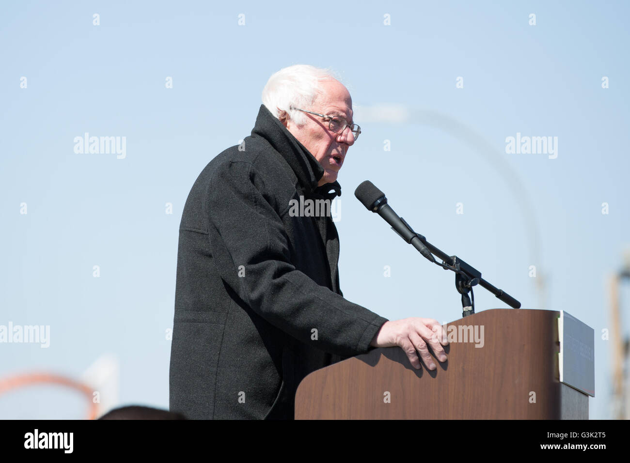 Brooklyn, United States. 10th Apr, 2016. Bernie Sanders at a campaign ...