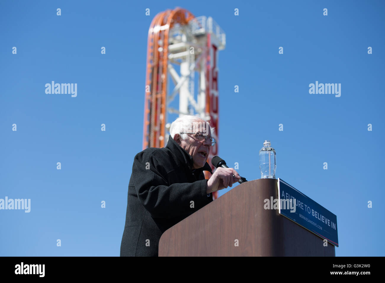 Brooklyn, United States. 10th Apr, 2016. Bernie Sanders at a campaign ...