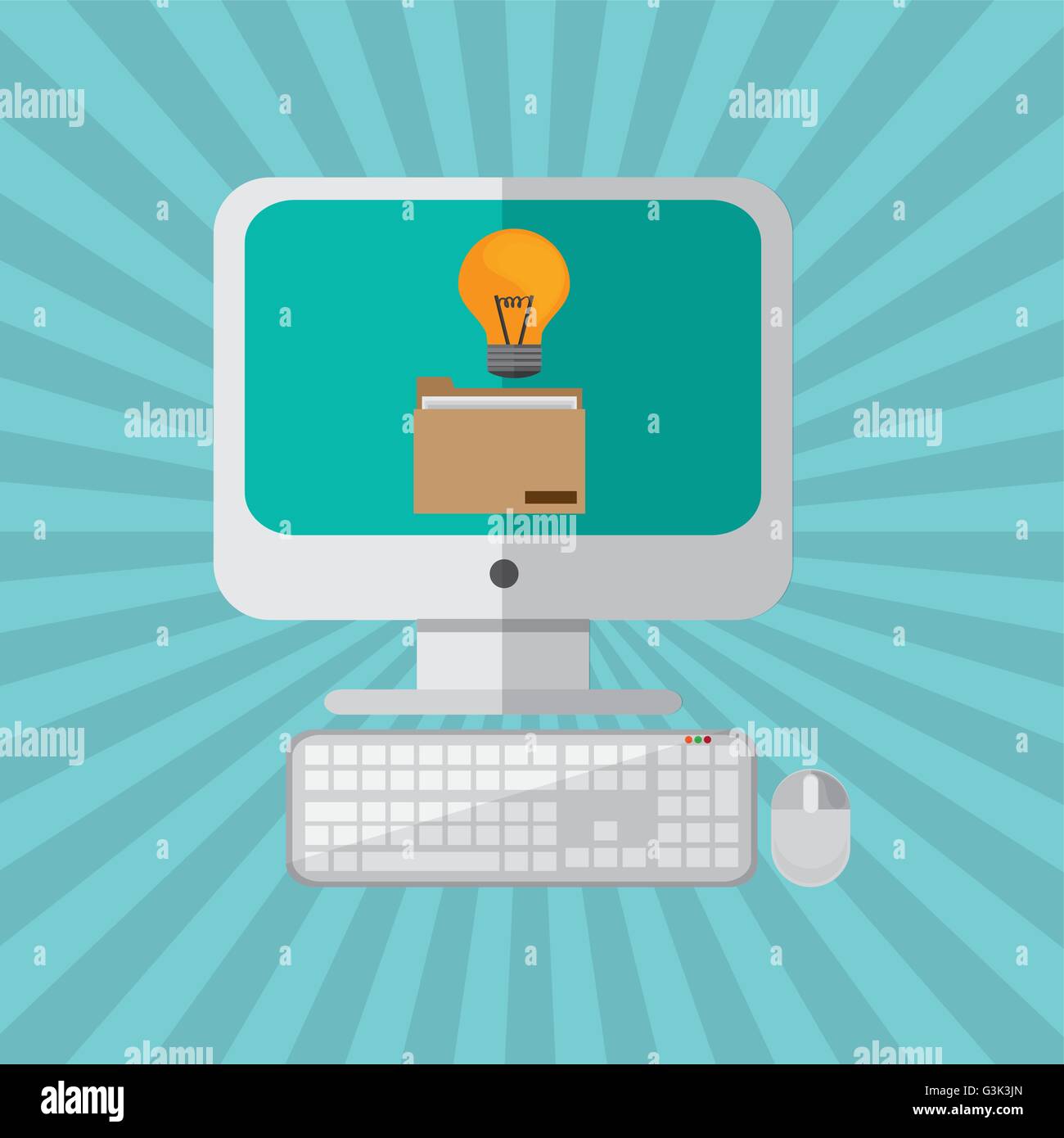 communication design. computer icon. Colofull illustration, vect Stock ...