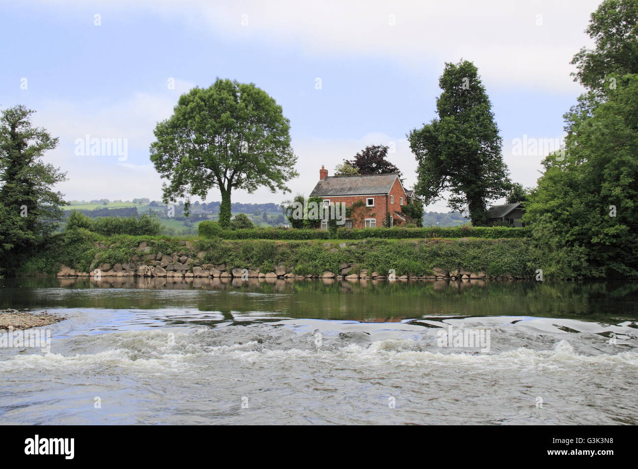 Wyecliff from The Warren, Hay-on-Wye, Powys, Wales, Great Britain ...