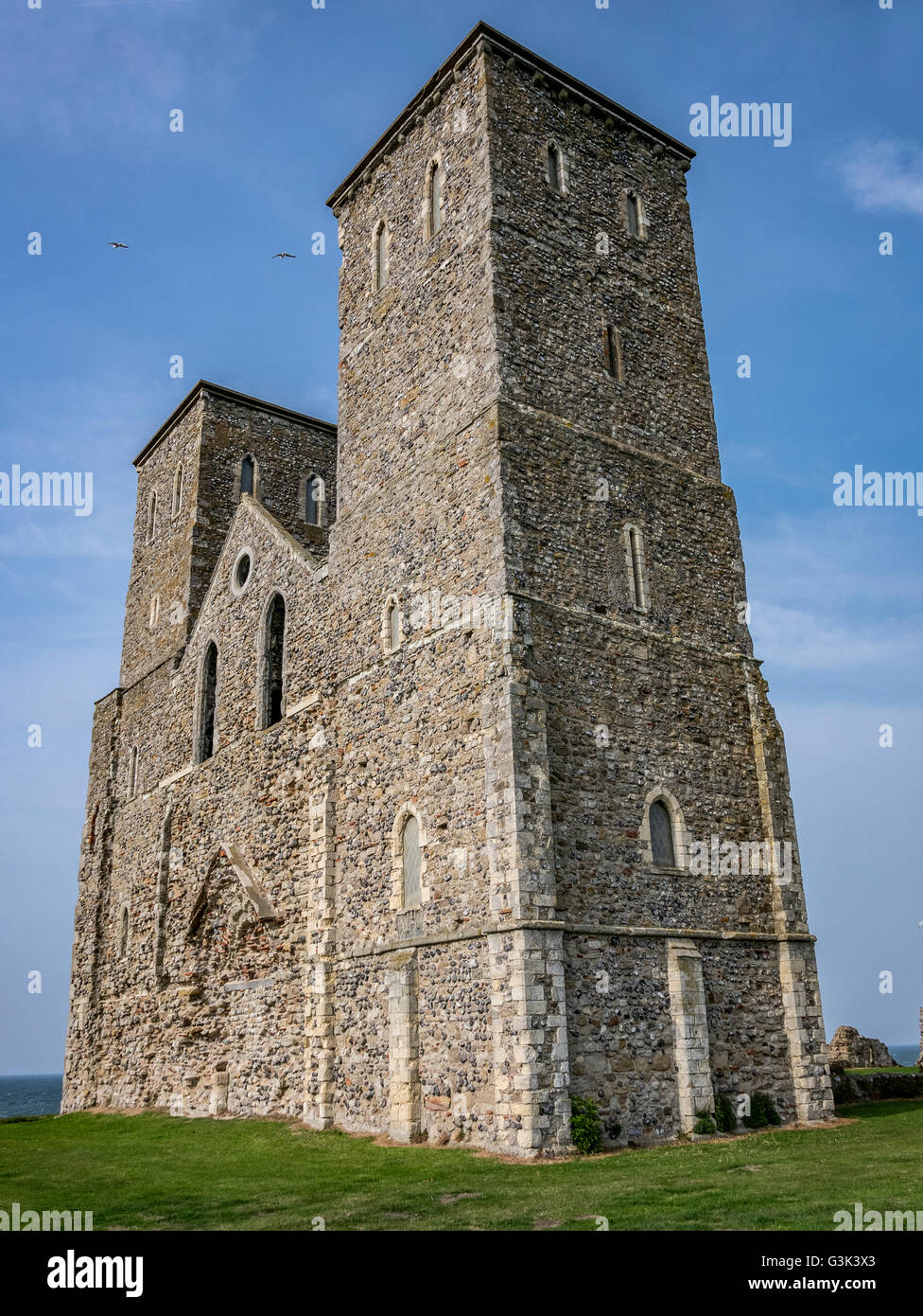 Reculver Towers and Roman Fort Herne Bay Stock Photo - Alamy