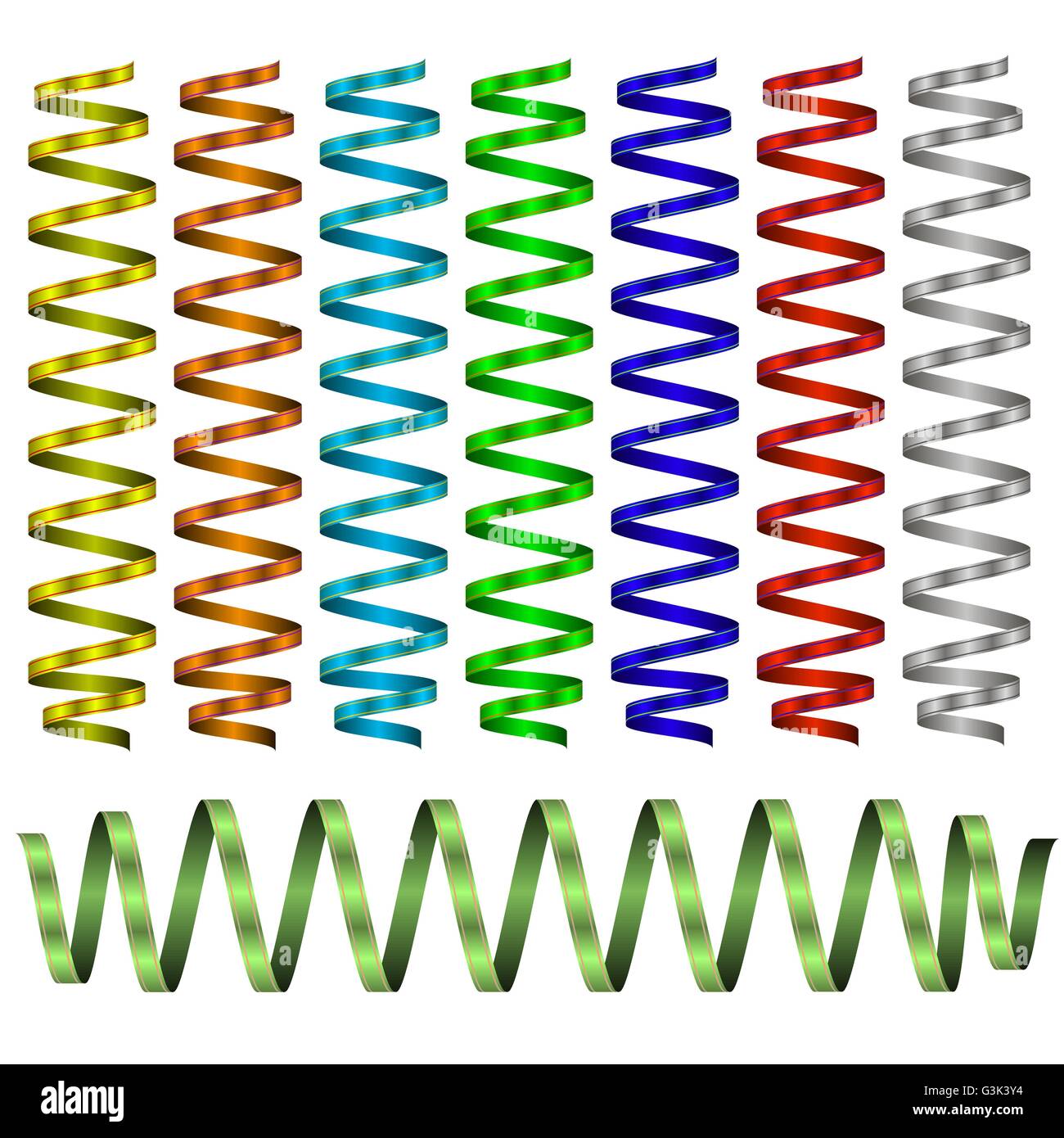 Set of Colorful Ribbons Isolated Stock Vector Image & Art - Alamy