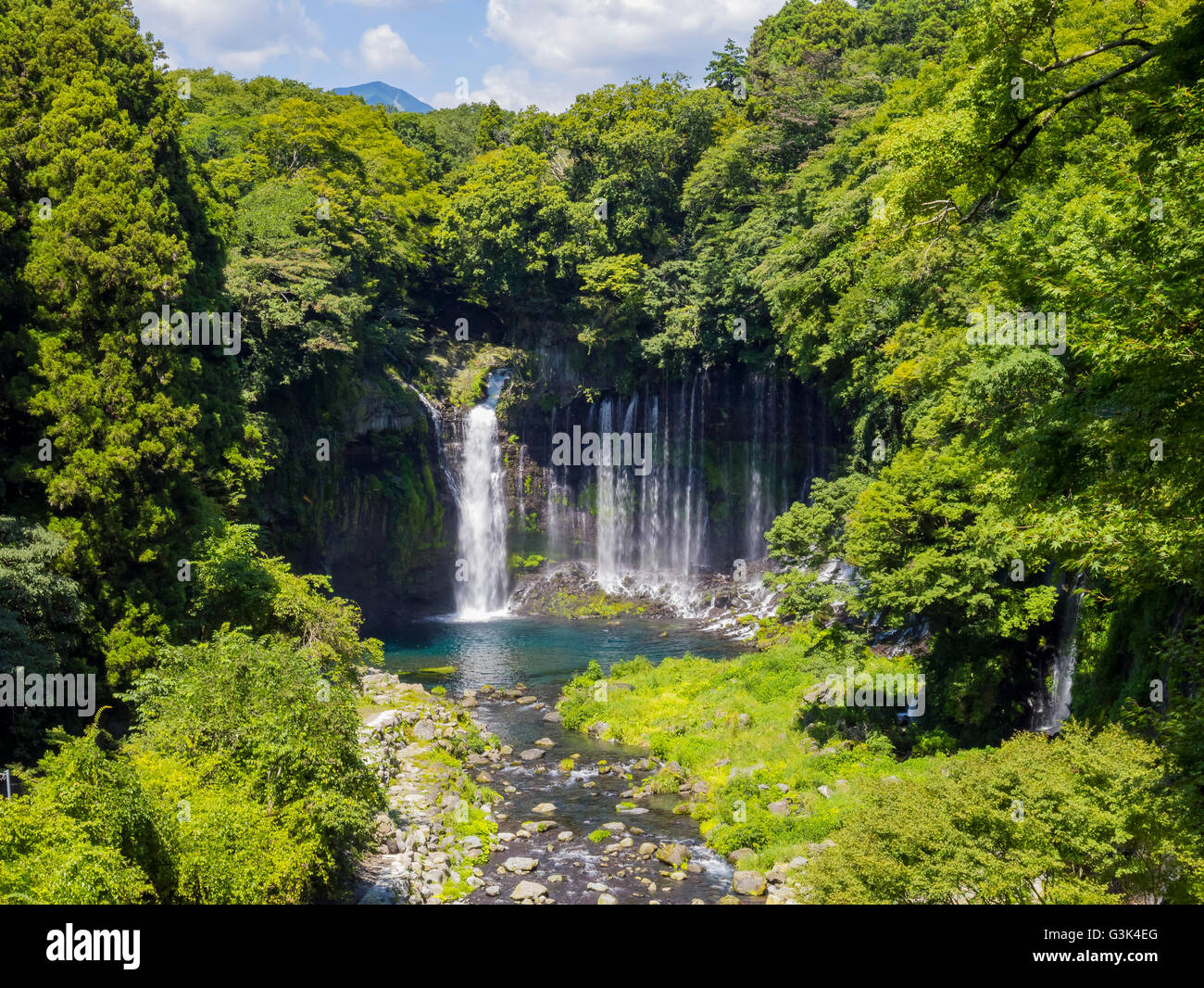 The beautiful Shiraito Falls at Fujinomiya, Shizuoka Prefecture Stock ...