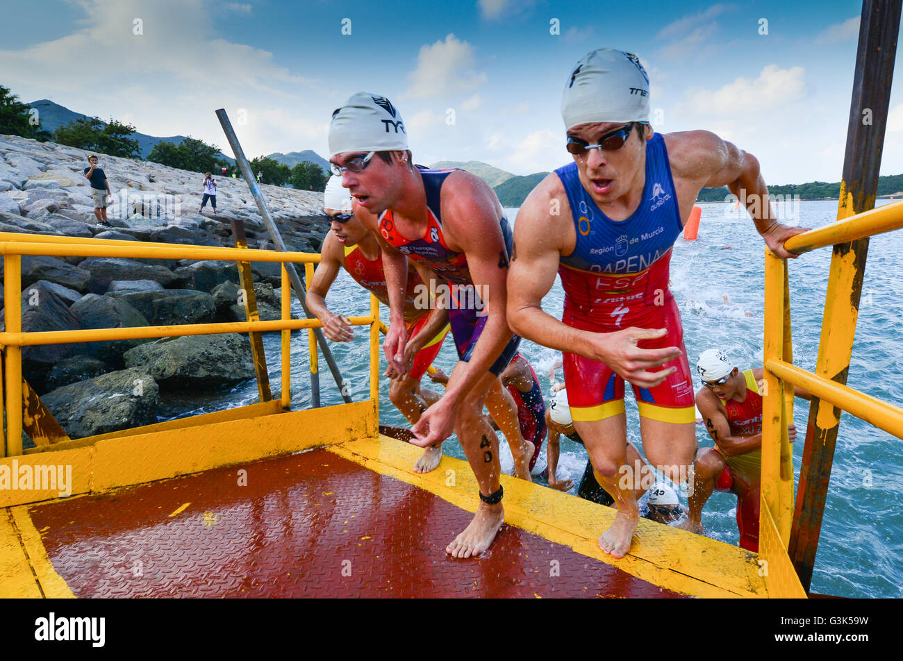 Swimming race finish hi-res stock photography and images - Alamy