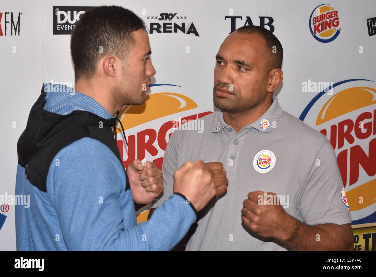 Auckland, New Zealand. 24th May, 2016. (L to R) Joseph Parker and ...