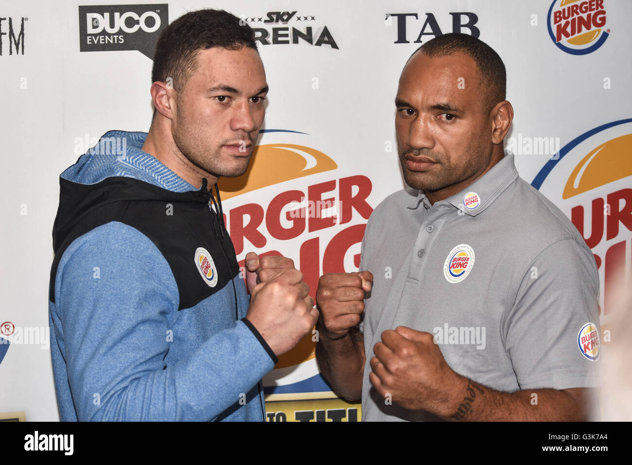 Auckland, New Zealand. 24th May, 2016. (L to R) Joseph Parker and ...