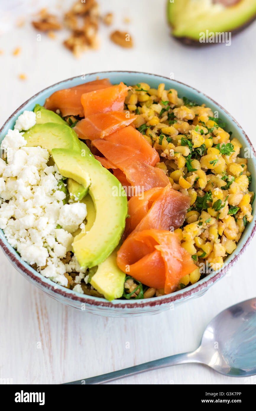 Butter Roasted Split Pea Power Bowl Stock Photo - Alamy