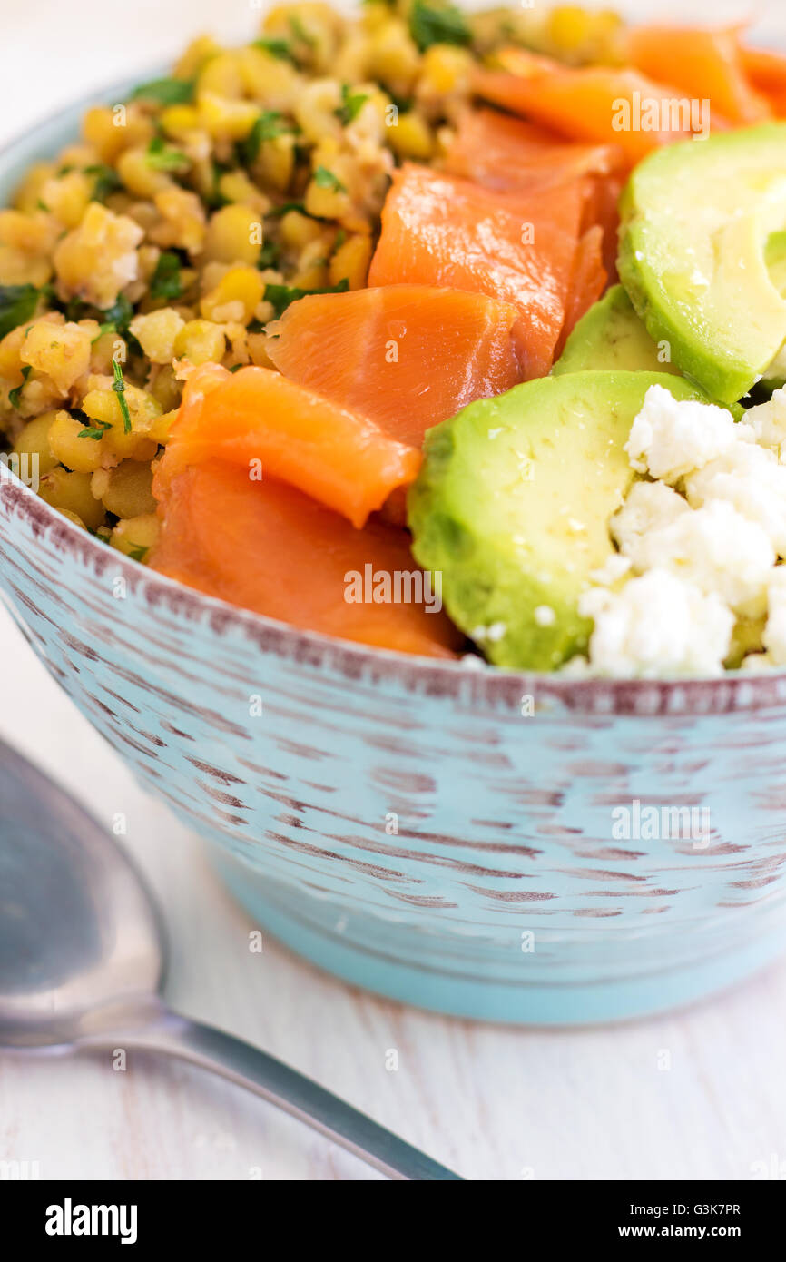Butter Roasted Split Pea Power Bowl Stock Photo - Alamy