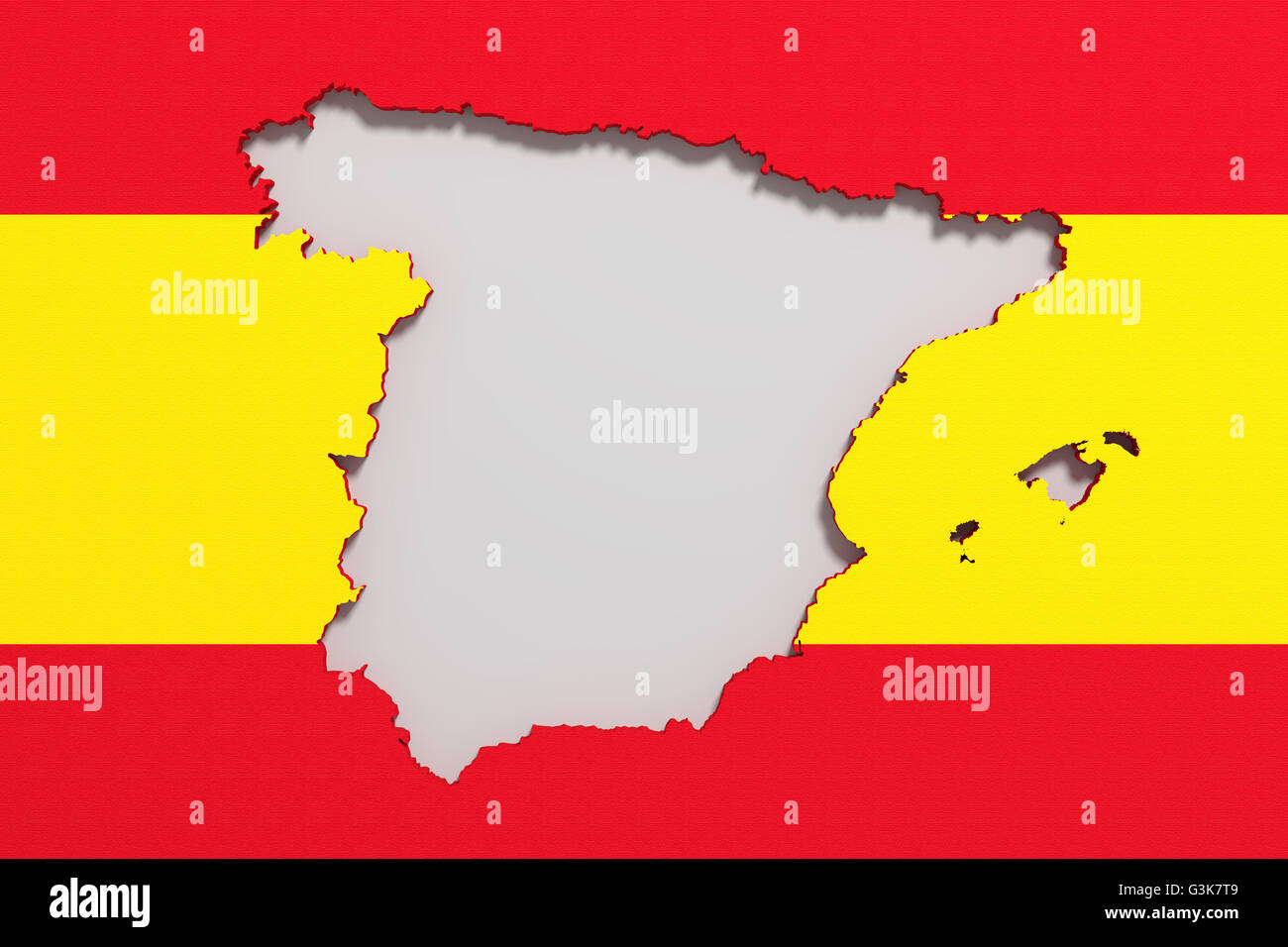 3d rendering of Spain map and flag on background Stock Photo - Alamy