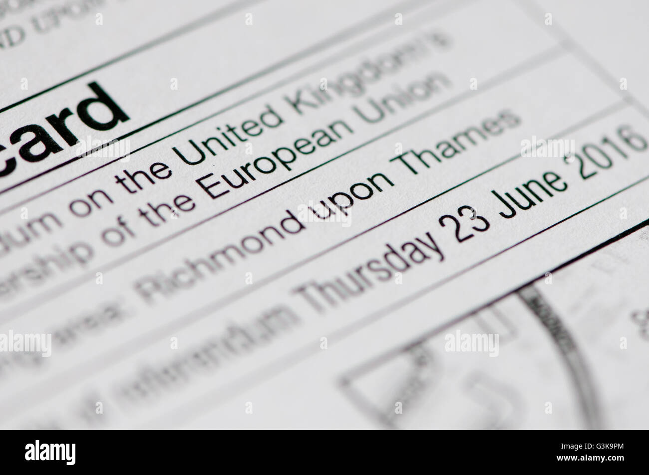 Voting card hi-res stock photography and images - Alamy