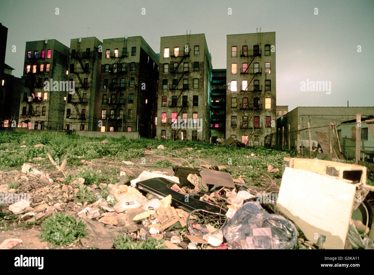 The Bronx, littered yard Stock Photo - Alamy