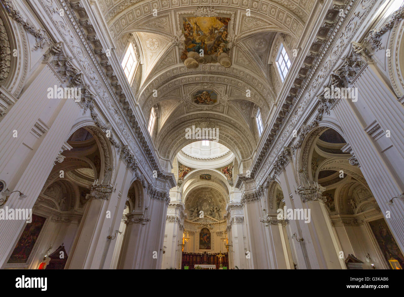Italy, Marche, Offida, collegiate church indoors Stock Photo - Alamy