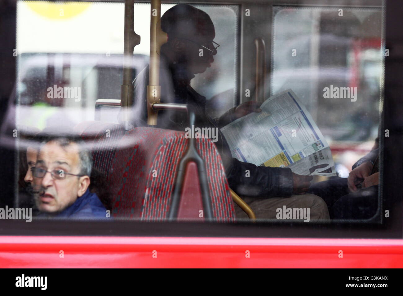 London bus inside view hi-res stock photography and images - Alamy