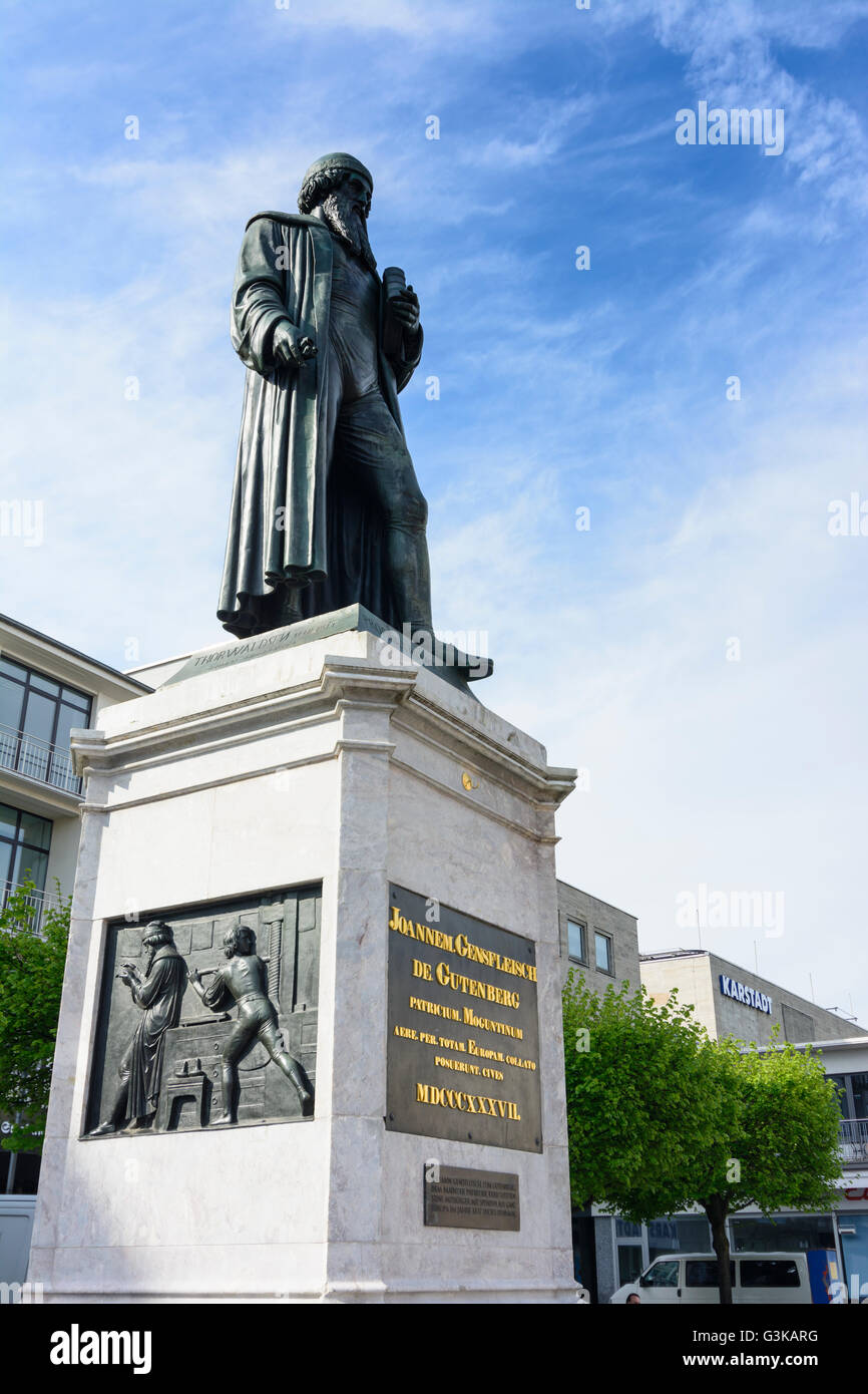Monument to Johannes Gutenberg, Germany, Rheinland-Pfalz, Rhineland ...