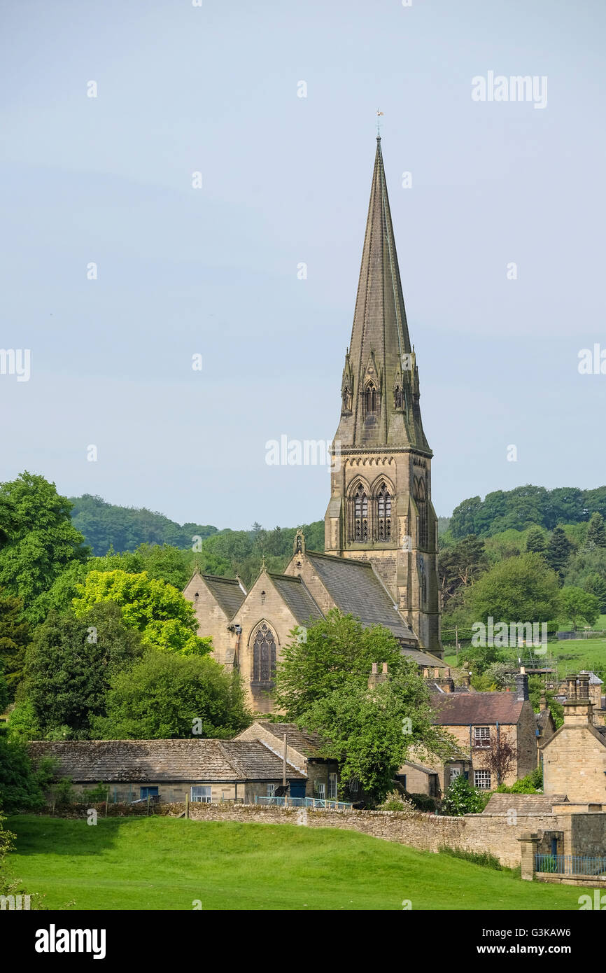St peters church edensor derbyshire hi-res stock photography and images ...