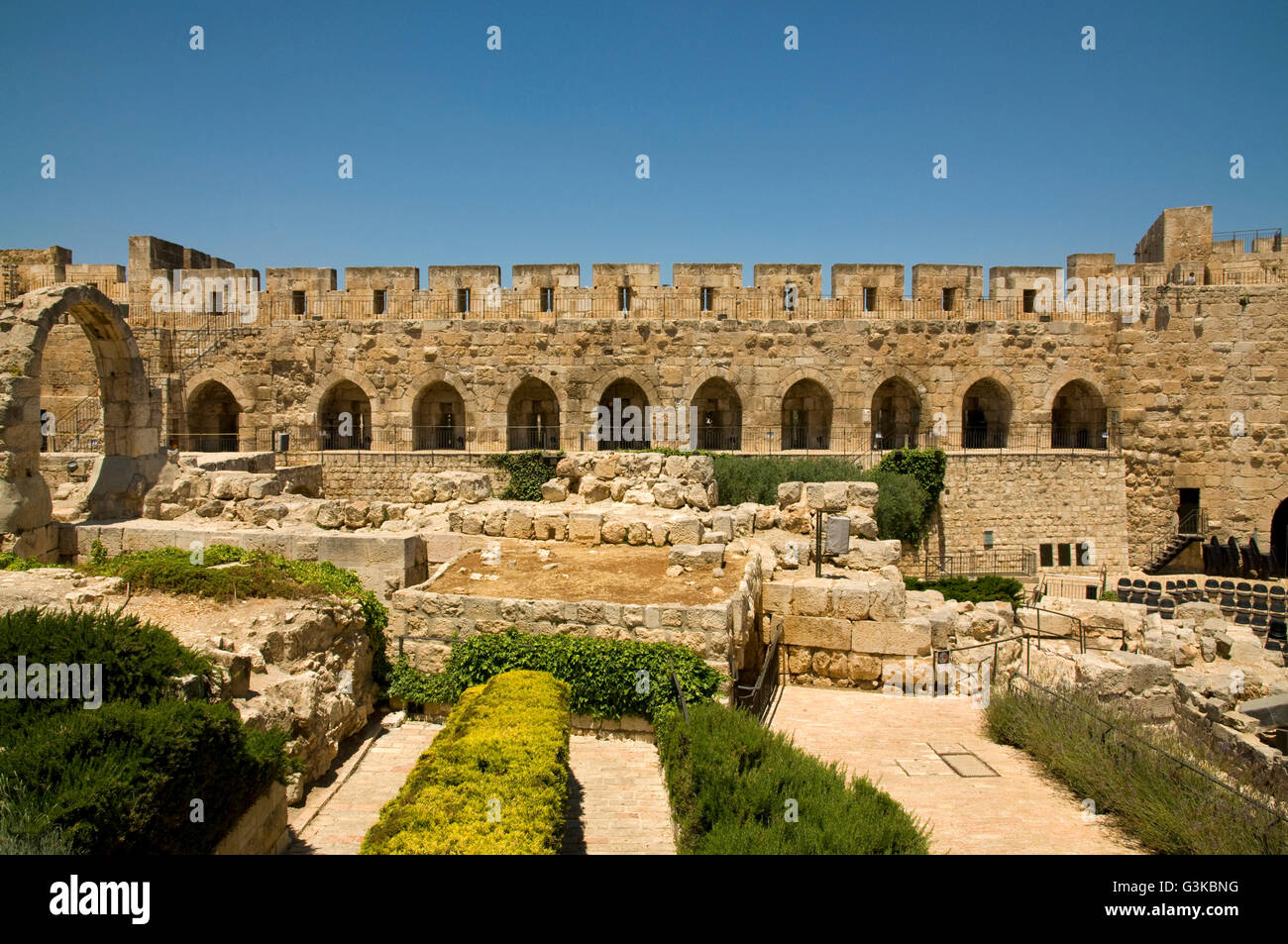 David Fortress and Museum, Jerusalem Stock Photo - Alamy