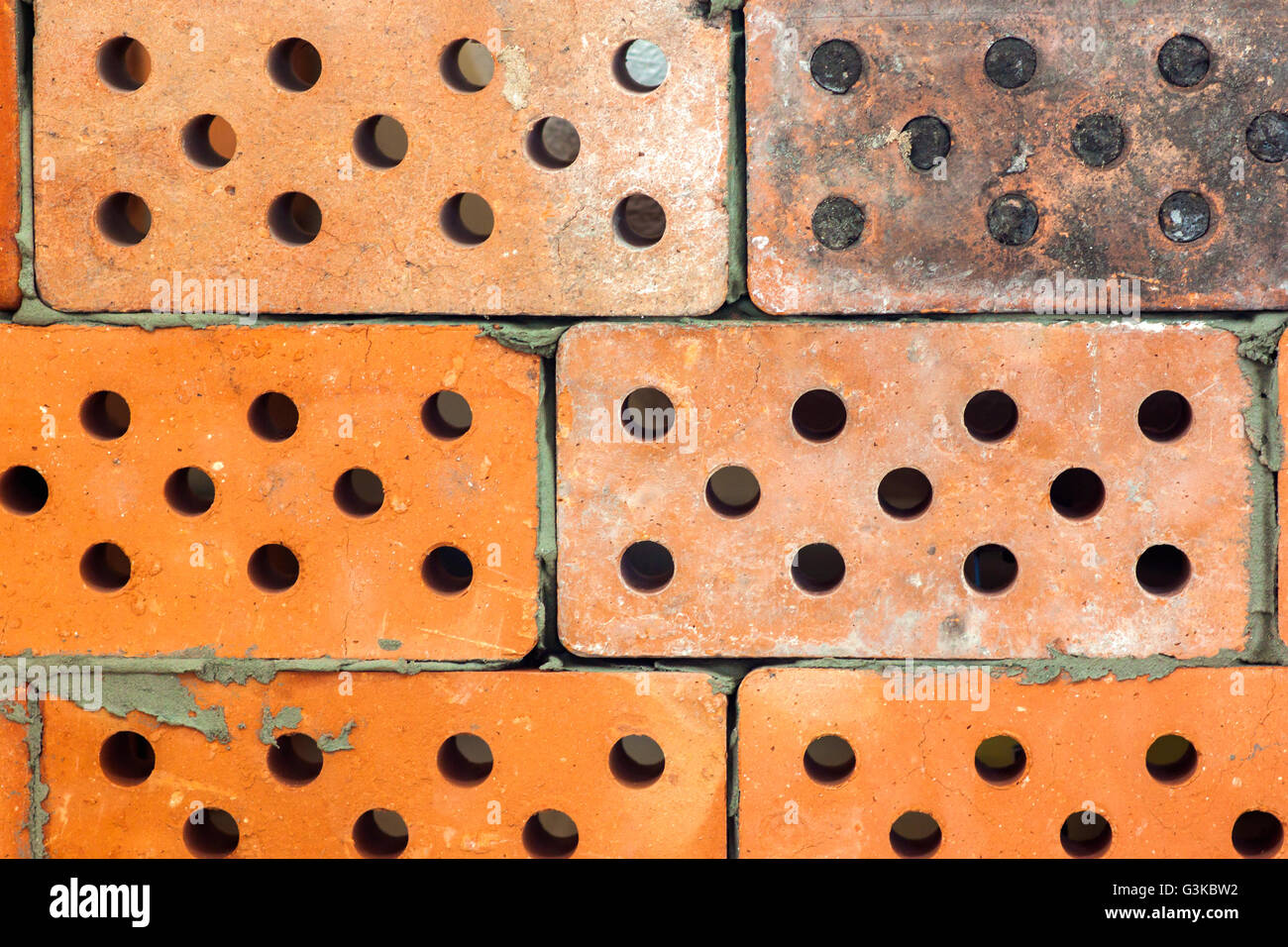 Yellow old dirty bricks pattern background Stock Photo - Alamy