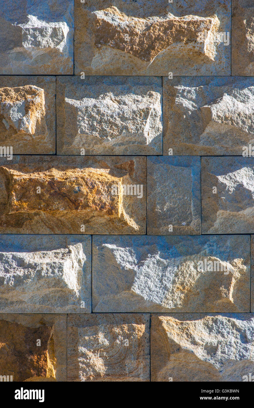 Yellow stone bricks pattern background Stock Photo - Alamy