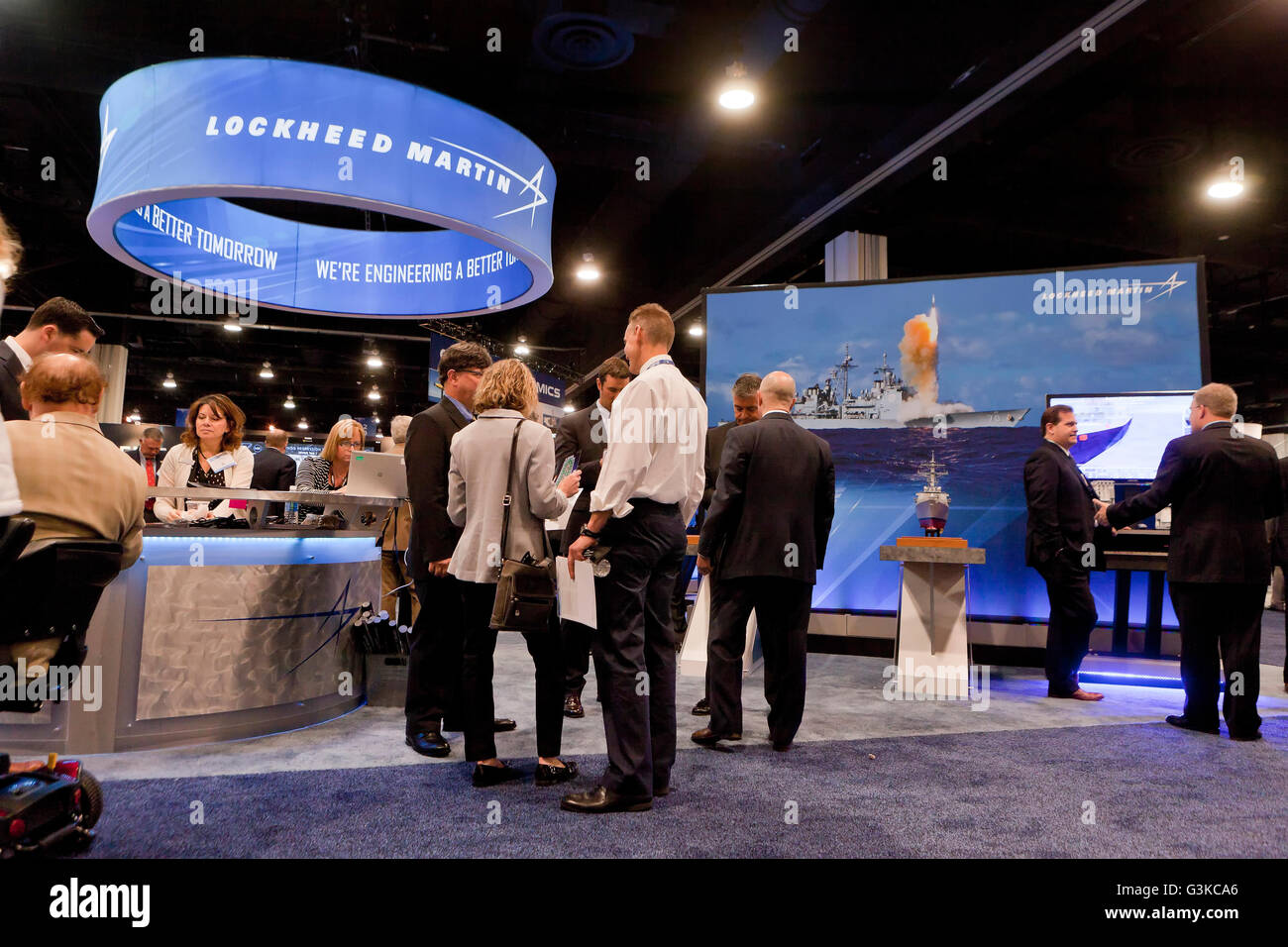 Lockheed Martin exhibit booth at US Navy League Sea-Air-Space ...