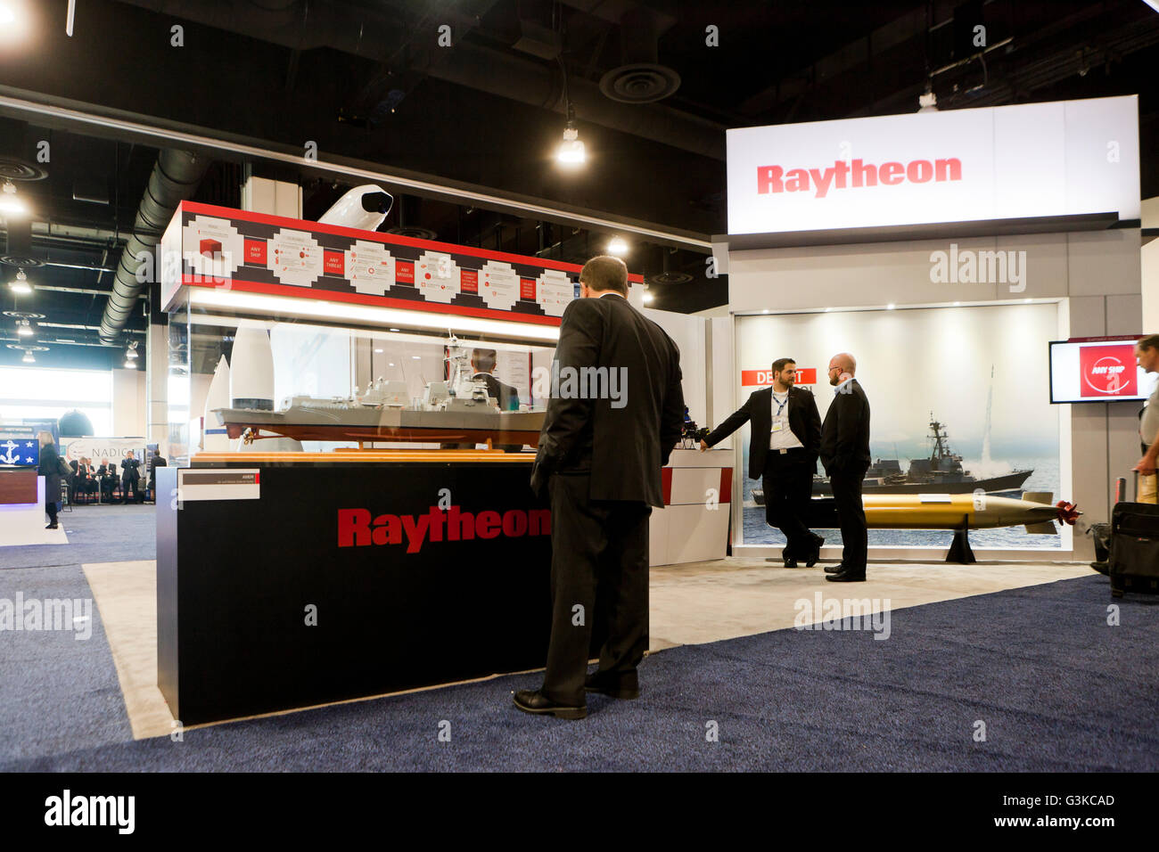 Raytheon exhibit booth at US Navy League Sea-Air-Space Exposition ...