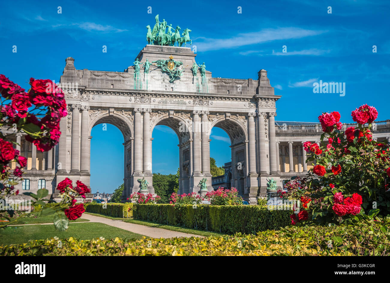 Cinquantenaire park in Brussels Stock Photo - Alamy