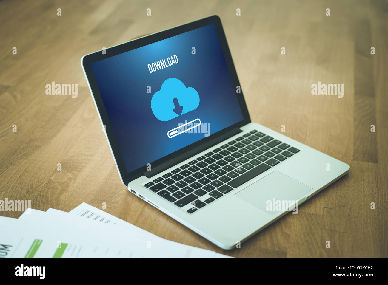 INTERNET SHARING UPLOADING DOWNLOADING TECHNOLOGY CONCEPT Stock Photo ...