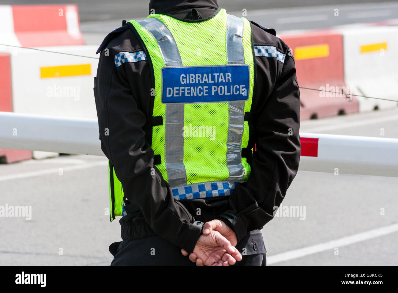 Gibraltar Police at the Airport Runway as the Road Across the Runway ...