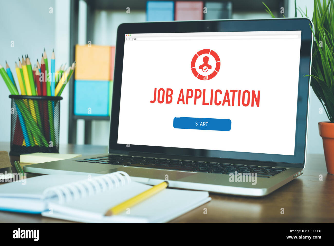 JOB APPLICATION RECRUITMENT HUMAN RESOURCES EMPLOYEE CONCEPT Stock ...