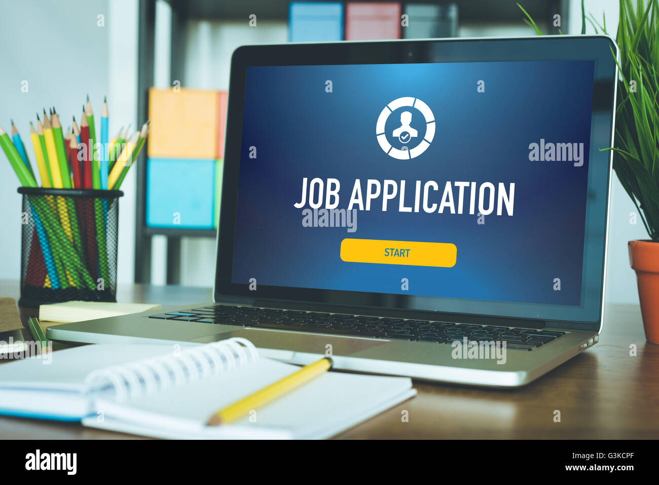 JOB APPLICATION RECRUITMENT HUMAN RESOURCES EMPLOYEE CONCEPT Stock ...