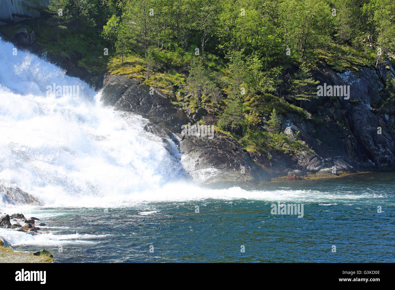 Langfoss waterfall hi-res stock photography and images - Alamy
