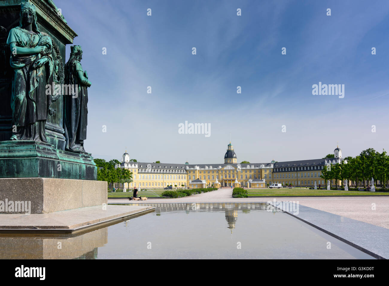 Grand Duke Karl Friedrich monument in front of the palace, Germany ...