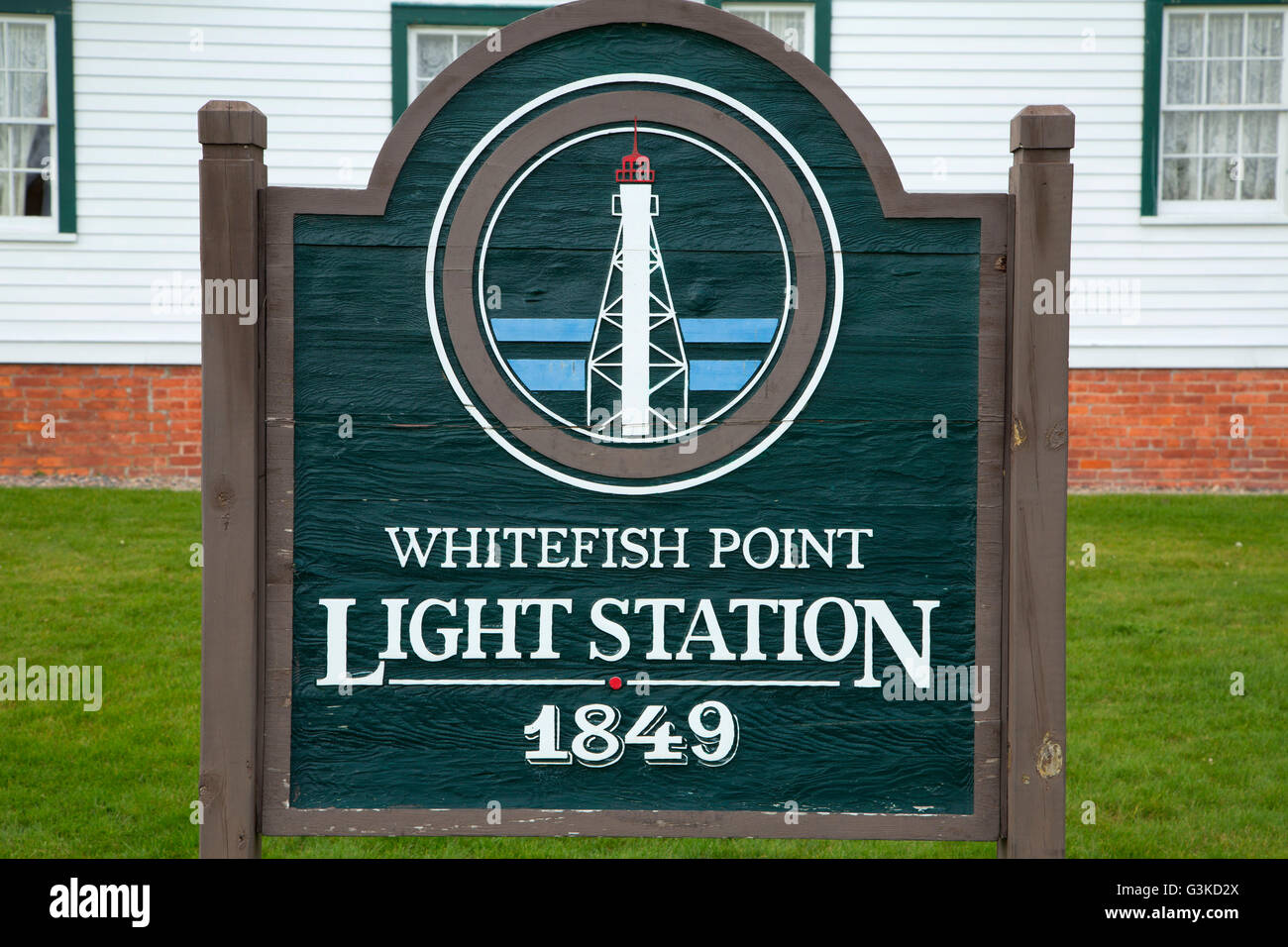 Whitefish Point Light Station sign, Great Lakes Shipwreck Museum ...