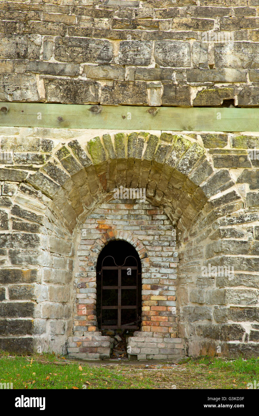 Furnace stack in Furnace Complex, Fayette Historic State Park, Michigan ...