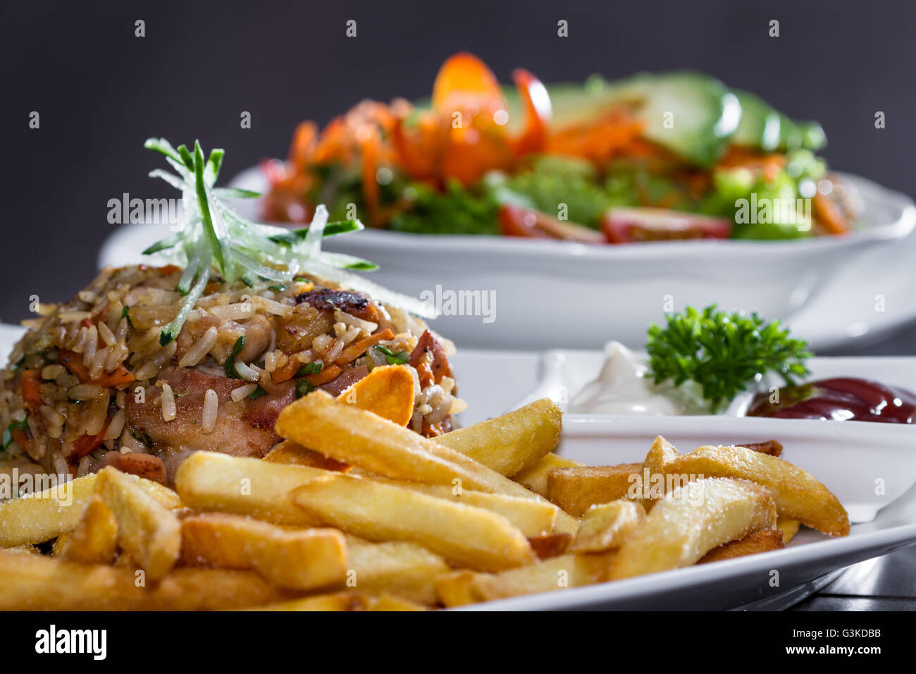 delicious chicken fried rice prepared and presented restaurant style ...