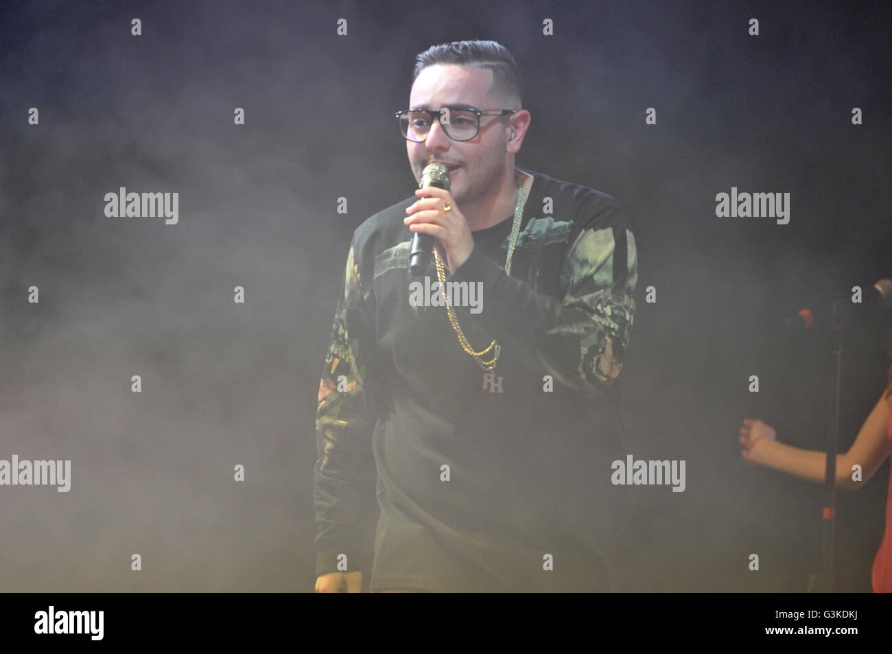 Naples, Italy. 06th May, 2016. Italian Rapper, Rocco Hunt performs ...
