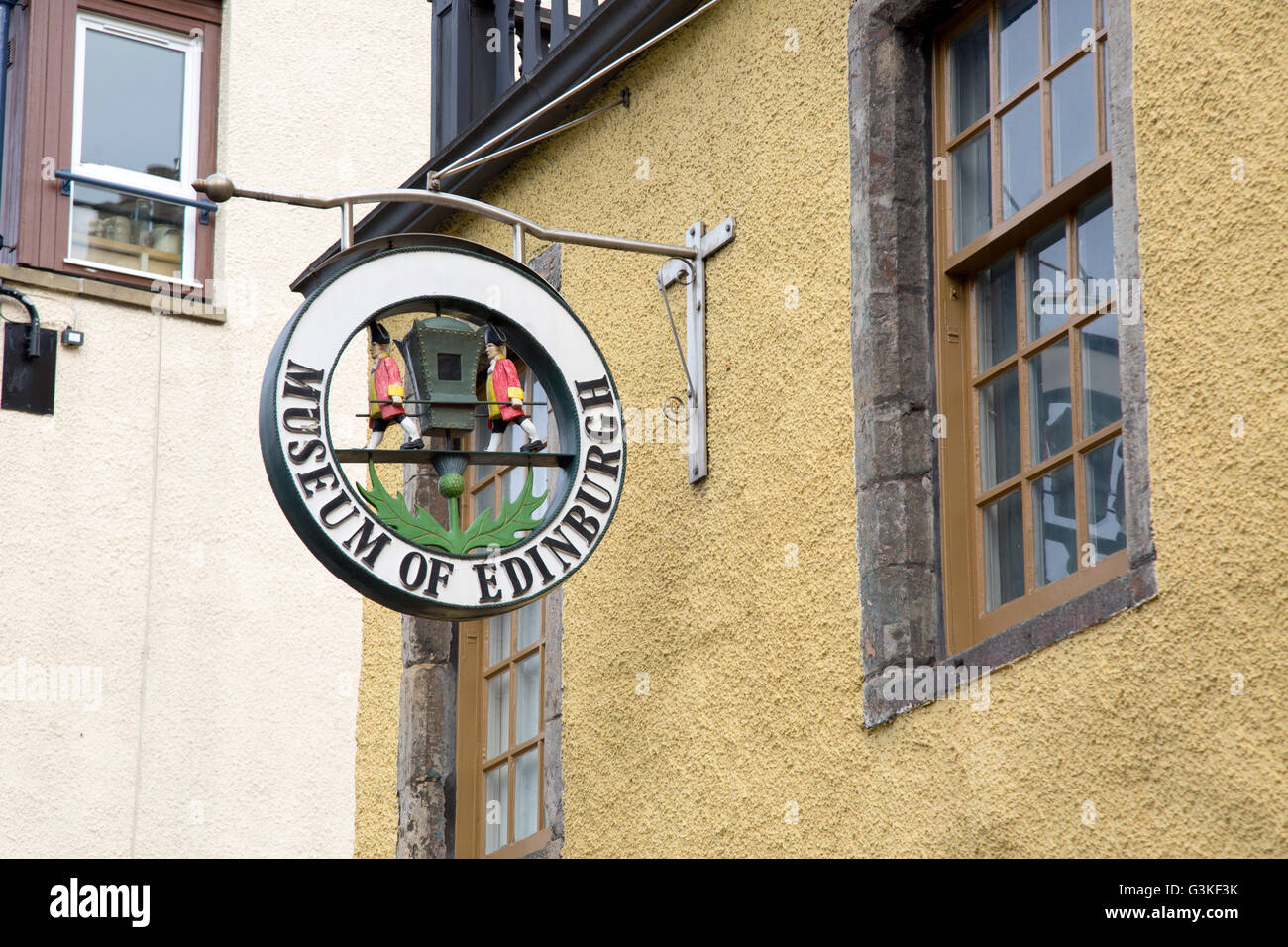 Museum of Edinburgh Sign; High Street - Royal Mile; Scotland, Europe ...