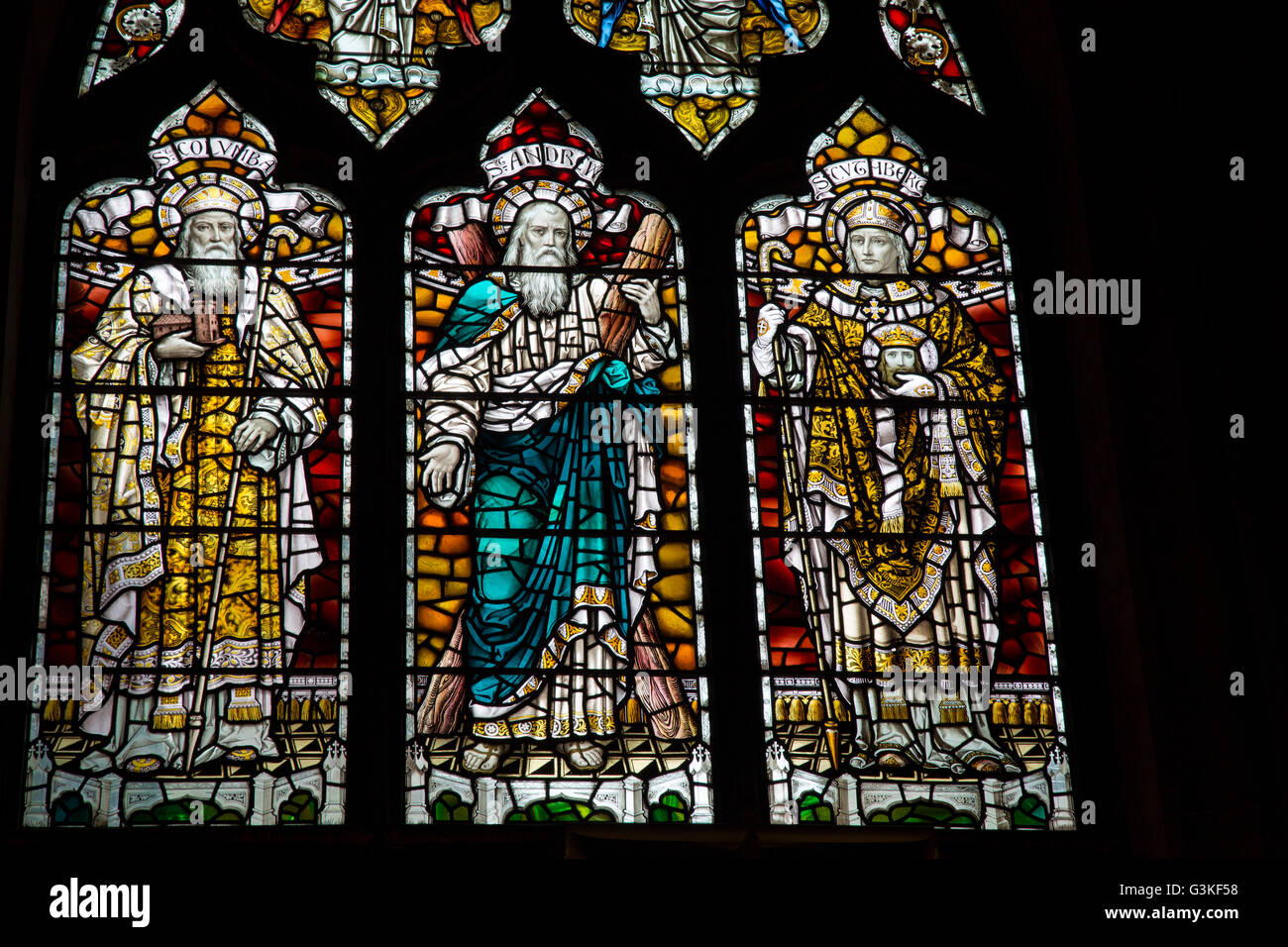 St Andrew in Stained Glass Window, St Giles Cathedral Church, Edinburgh ...