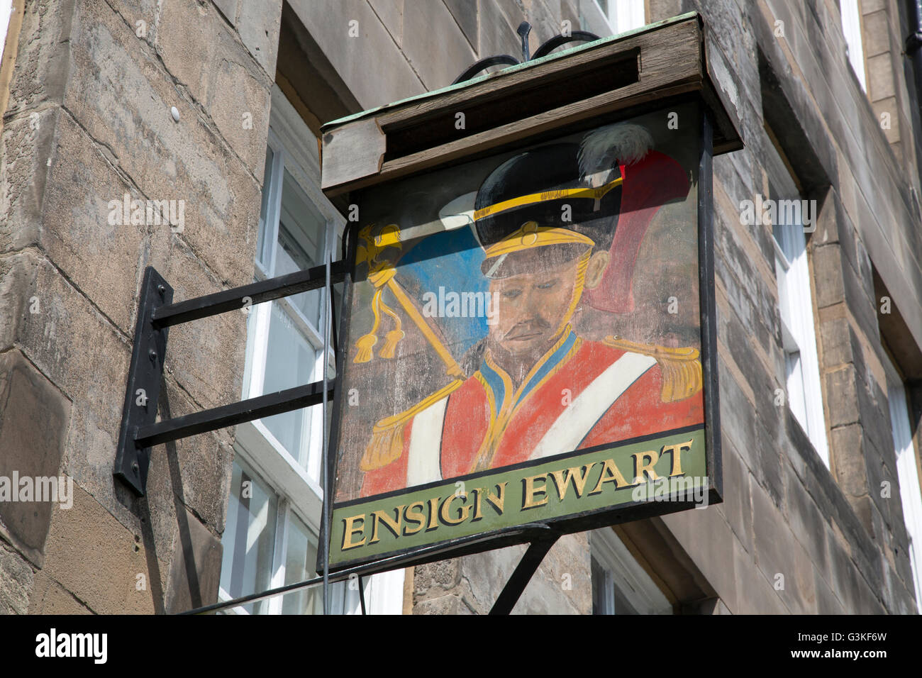 Ensign Ewart Pub Sign; Edinburgh; Scotland Stock Photo - Alamy