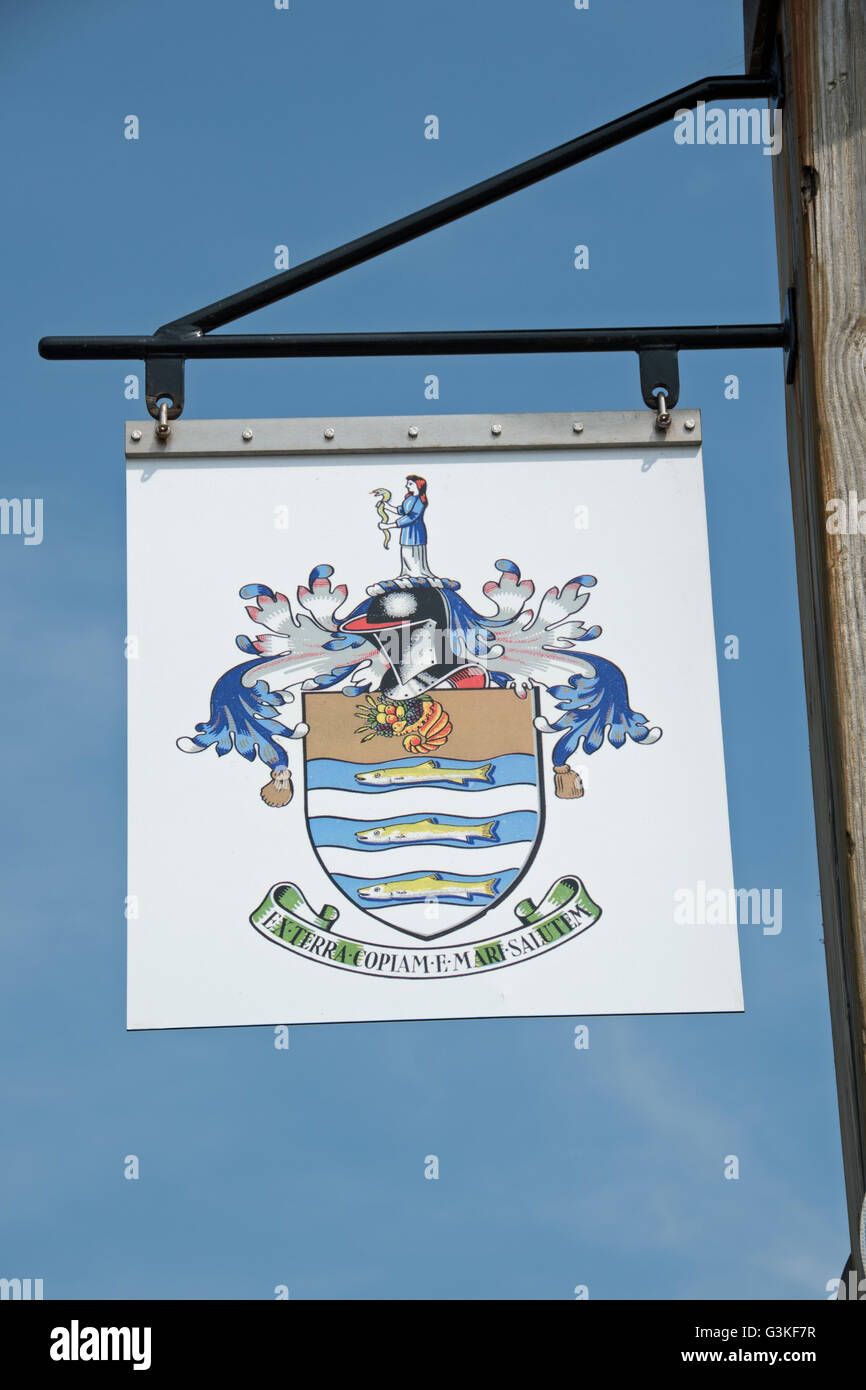 The coat of arms for Worthing, Sussex, UK Stock Photo - Alamy