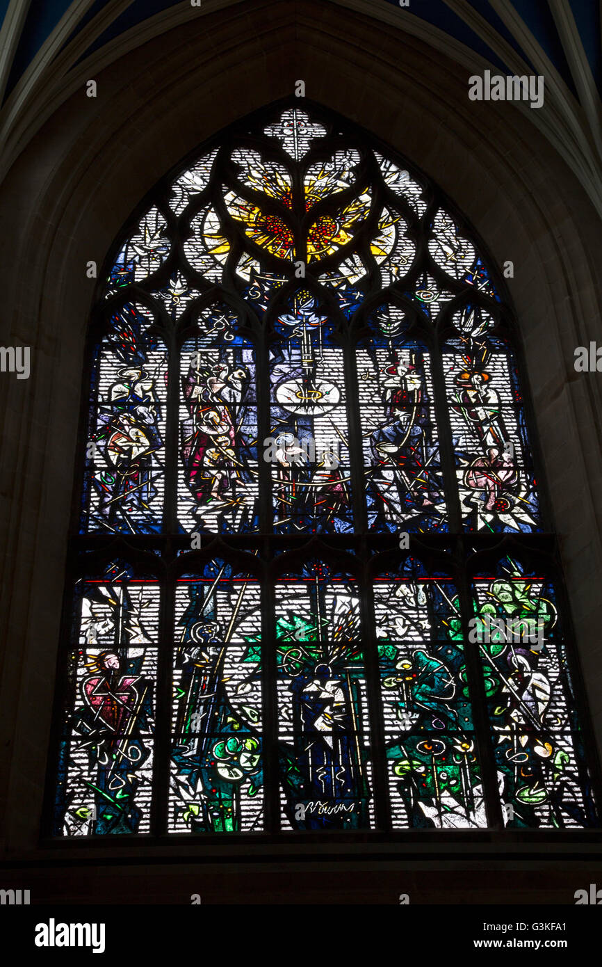 Stained Glass Window, St Giles Cathedral Church, Edinburgh; Scotland ...