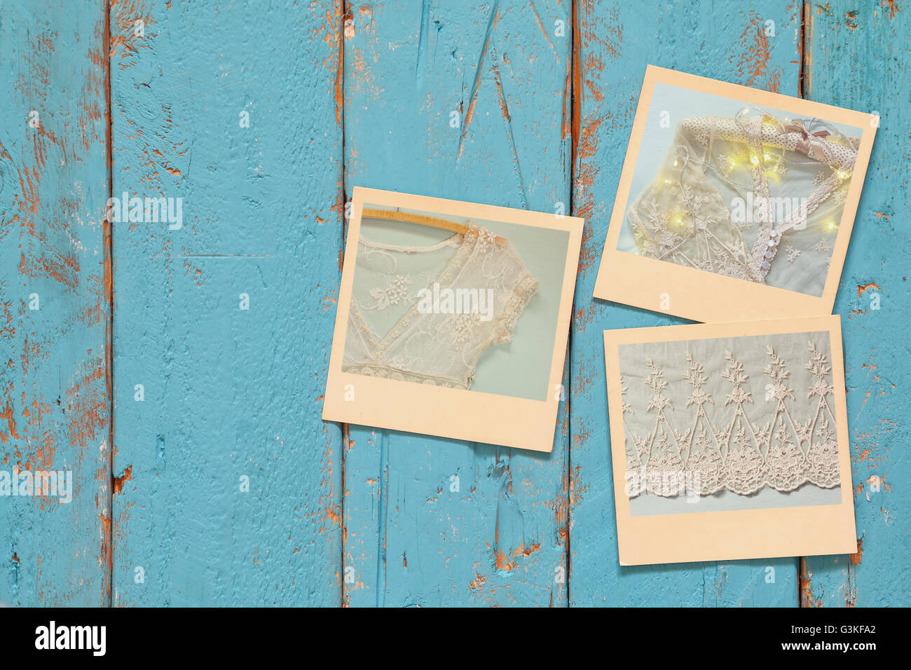 Top view instant polaroid photos hi-res stock photography and images ...